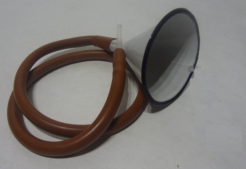 Equipment: Enamel Funnel with Rubber Tube and Pipette; Ca 1940; AR#2093 ...