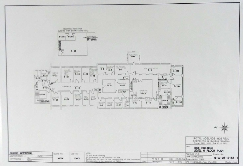Plans: Assorted Floor plans for various Royal Adelaide Hospital ...