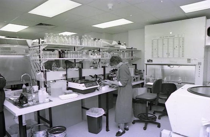 Interior: Laboratory; Ca 1990; AR#12109 | eHive