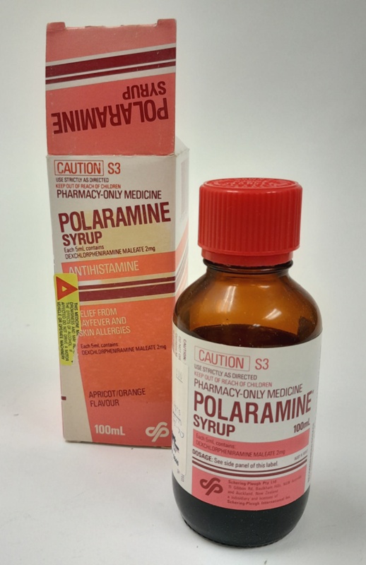 Chemical: Polaramine Syrup; Schering-Plough Pty Ltd; Ca 1994; AR#13556 ...