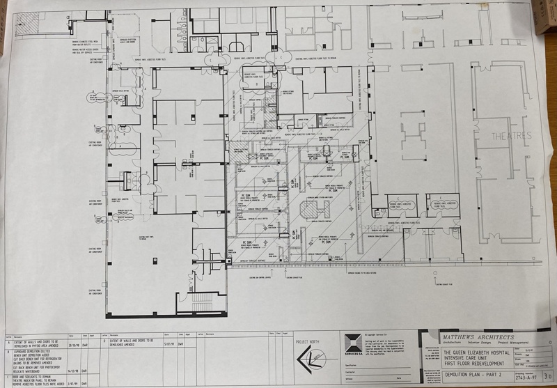 Document: Map - QEH Intensive Care Unit First Floor Redevelopment; 1997 ...