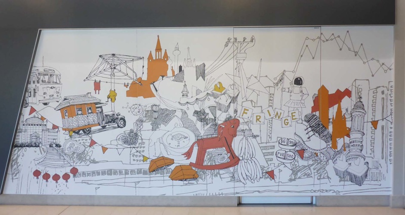 Interior: Mural - SA icons - level 3, concourse; 2018; AR#7232 | eHive