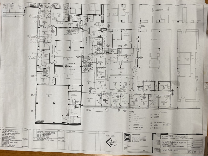 Document: Map QEH Intensive Care Unit First Floor Redevelopment; 1997 ...