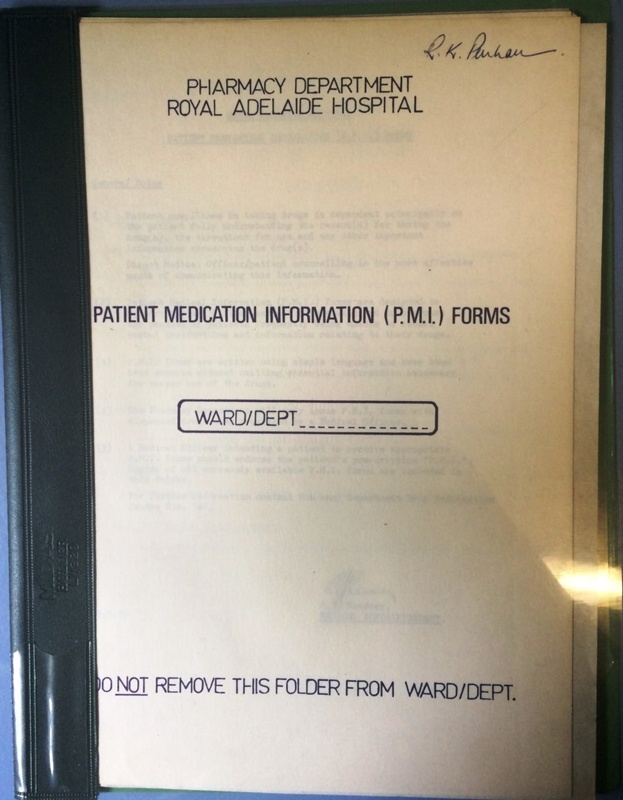 Document: Pharmacy Department Patient Medication Information Forms ...