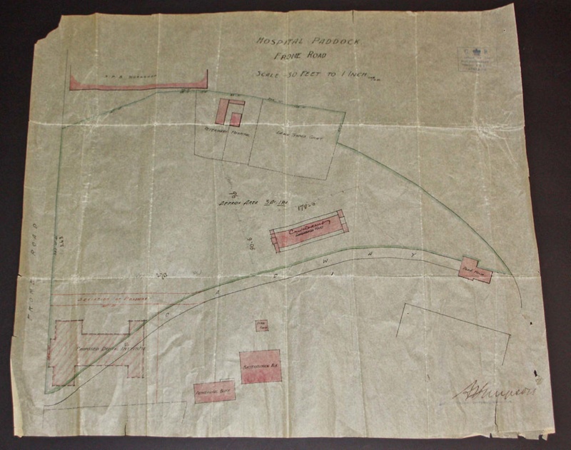 Plans: Adelaide Hospital Paddock and Frome Road map; Ca 1930; AR#1923 ...