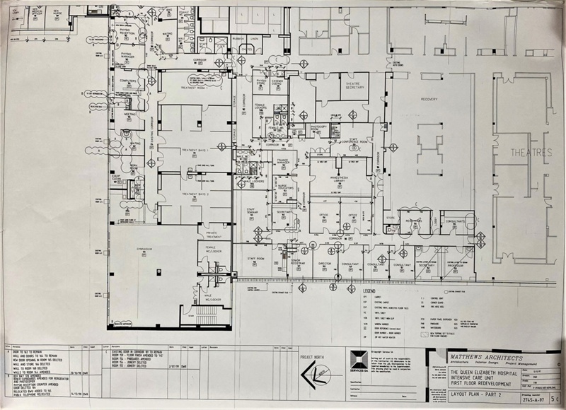 Document: Map - QEH Intensive Care Unit First Floor Redevelopment; 1997 ...