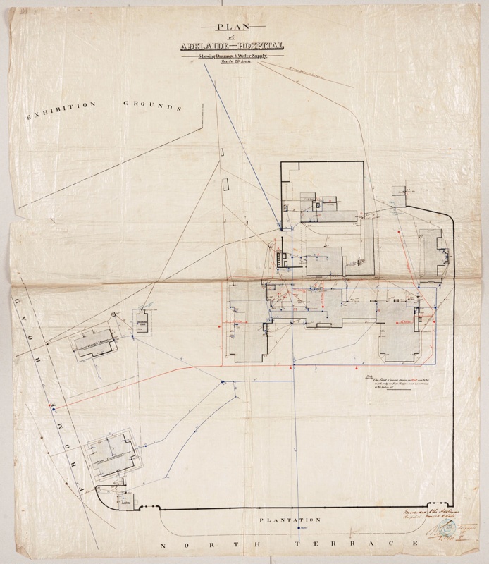 Photograph: Map and plans of Adelaide Hospital; 1887; AR#7936 | eHive