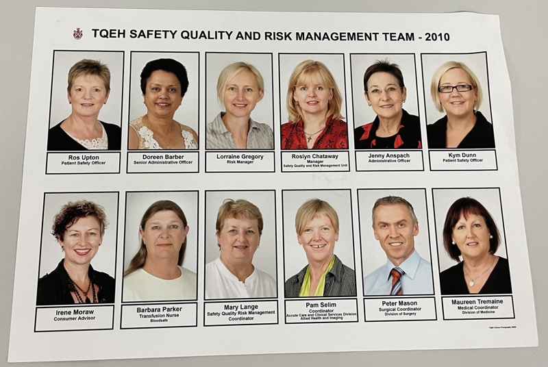 Photograph: TQEH Safety Quality and Risk Management Team; 2010; AR ...