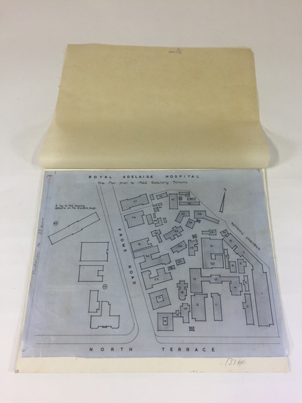 Map: Site Plan of the Royal Adelaide Hospital; 1962; AR#2656 | eHive