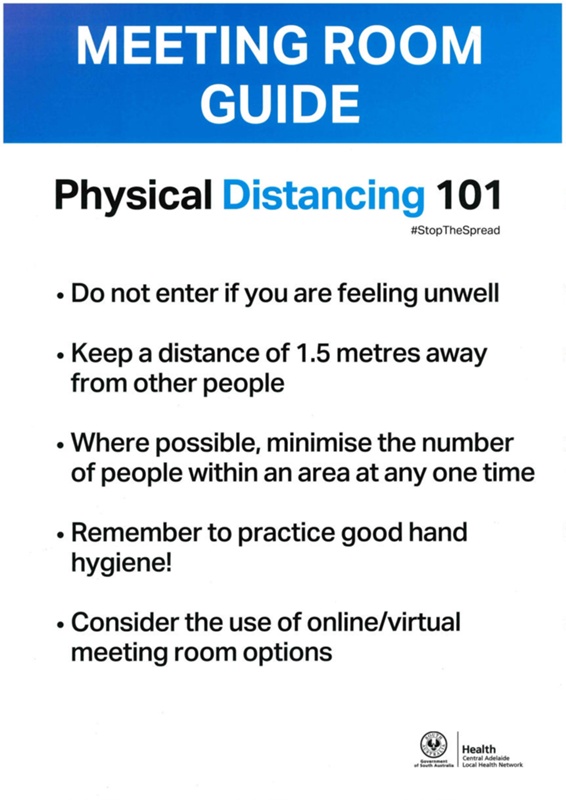 Poster: Meeting Room Guide; Royal Adelaide Hospital; Ca 2020-2022; AR ...