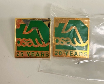 Badge: Set of 2 psa Badges ; AR#15871 | eHive