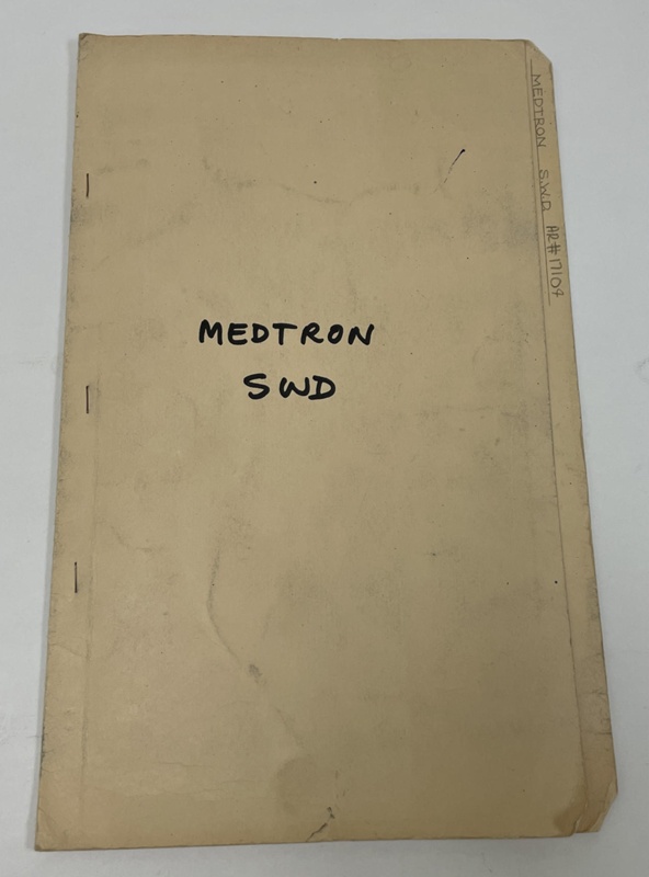 Documents: Operating Instructions for Medtron Short Wave Device; Ca ...