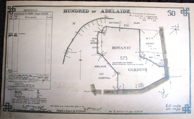 Photograph: Map and plans of Adelaide Hospital and surrounding area; Ca ...