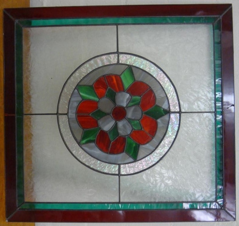 Display Purposes: Tudor Rose Leadlight Window; Ca 1960s; AR#9140 | eHive