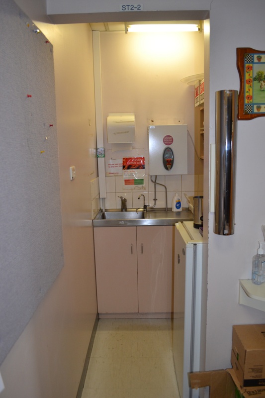 Interior: Sexual Health Clinic Staff Kitchenette; 2022; AR#13079 | eHive