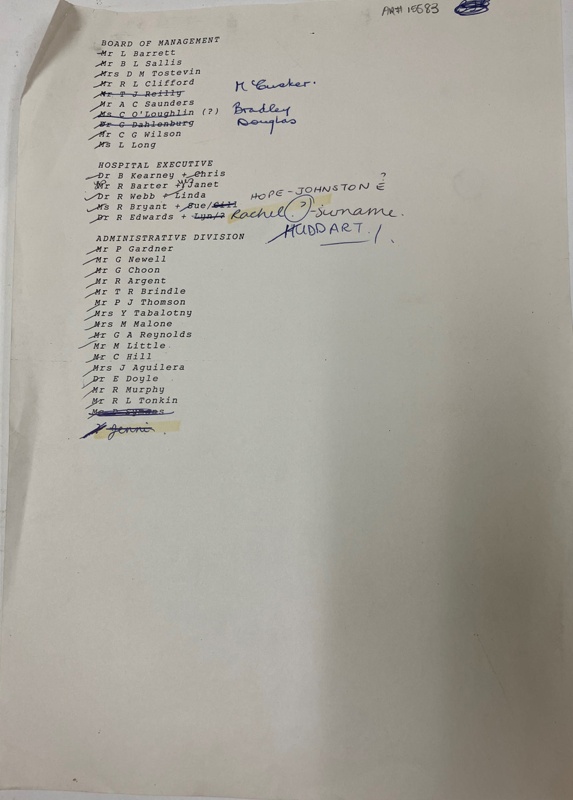 Document: RAH Staff Lists; AR#15583 | eHive