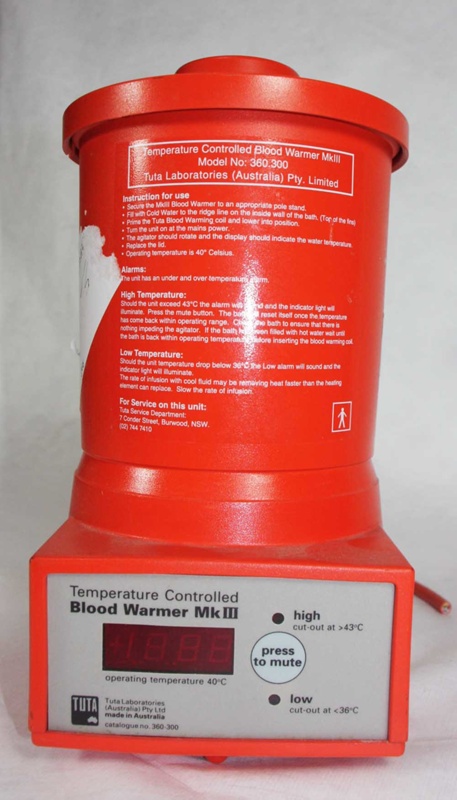 Equipment: Blood Warmer; Ca 1980; AR#5798 | eHive