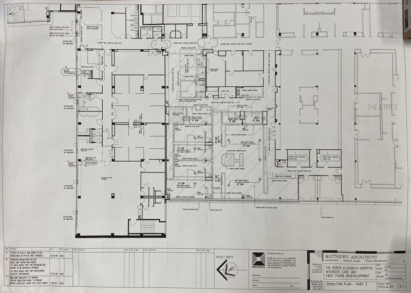 Document: Map - QEH Intensive Care Unit First Floor Redevelopment; 1997 ...