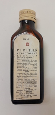 Chemicals: Piriton Expectorant Linctus; Allen & Hanburys Ltd; After ...