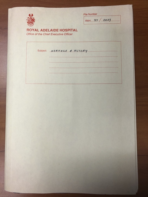 Document: RAH Heritage & History; 1998; AR#16400 | eHive