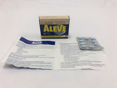 Chemical: Aleve - Pain Relief Tablets; Roche Consumer Health; Ca 2000s ...