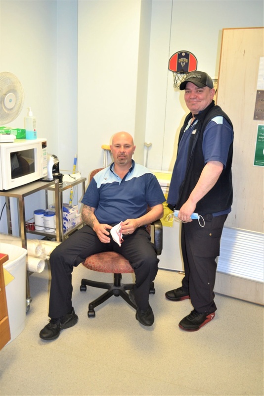 General Staff: Orderlies Pete Blackman and Gary Sullivan; Margot Way ...