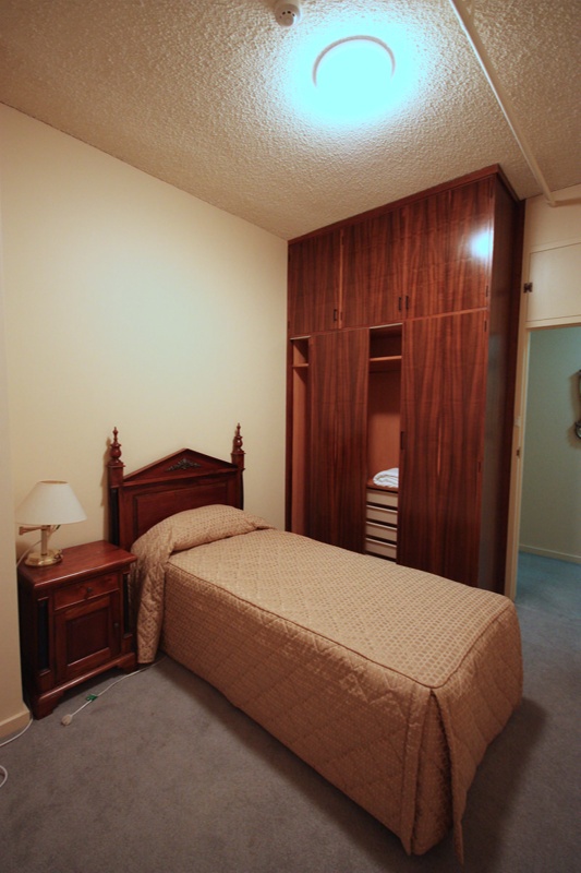 Interior: Residential Wing Visitors Flat 1, Single Bedroom; 2013; AR ...