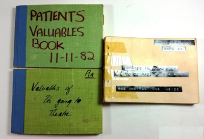 Document: Patients Valuables Books, Ward A4; Royal Adelaide Hospital ...
