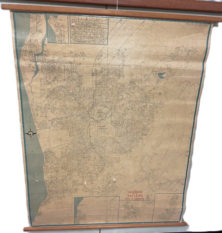 Poster: Universal Map of Adelaide City and Suburbs; AR#17662 | eHive