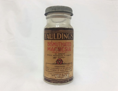 Chemical: Bismuthated Magnesia; F H Faulding & Co Ltd; Ca 1918-1960s ...