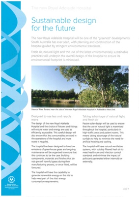 Brochure: Sustainable Design for the Future; 2011; AR#2689 | eHive