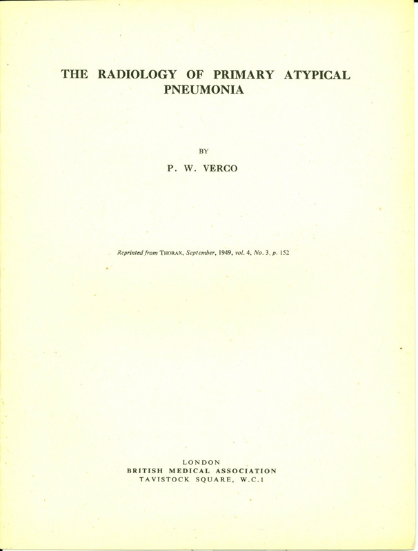 Booklet: Two booklets written by Peter Willis Verco on Primary Atypical ...