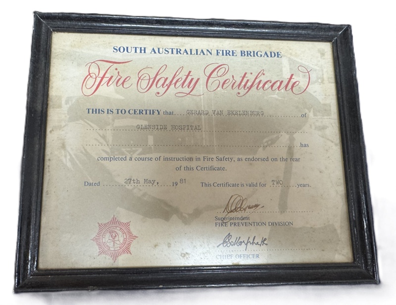 Display Purposes: Fire Safety Certificate; 1981; AR#20091 | eHive