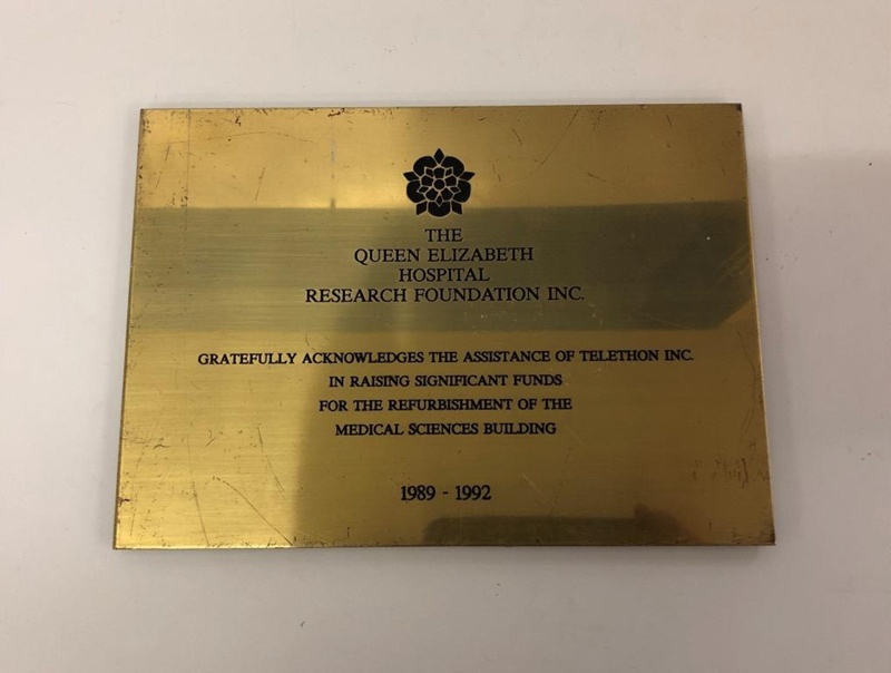 Plaque: Research Foundation Refurbishment of Medical Sciences Building ...