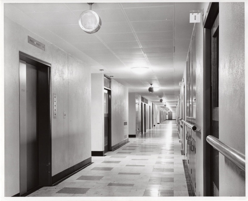 Interior: Ward Corridor; Ca 1959; AR#13164 | eHive