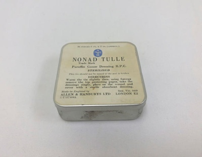 Equipment: Nonad Tulle - Paraffin Gauze Dressing; Allen & Hanburys Ltd ...