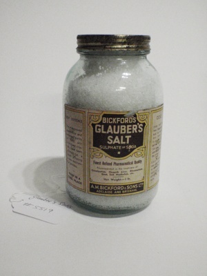 Chemical: Glauber's Salts (Sulphate Soda); A M Bickford & Sons; Ca ...