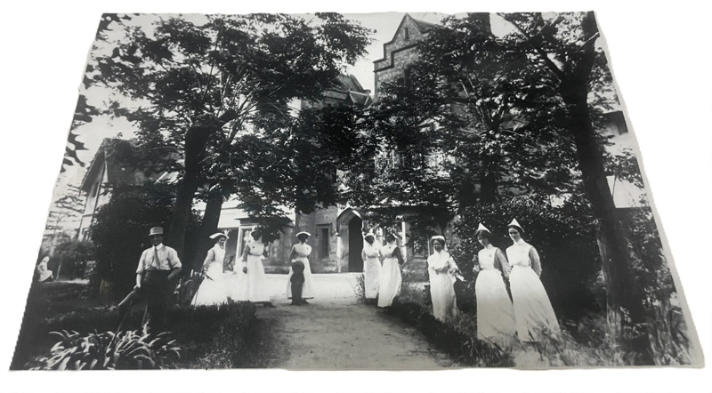 Photograph: Printed Photo of Adelaide Lunatic Asylum and Staff Ca 1900 ...