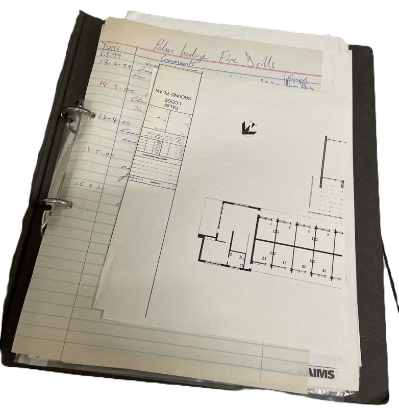 Document: Folder of Palm Lodge Fire Drills and Procedures; 1988-2000 ...