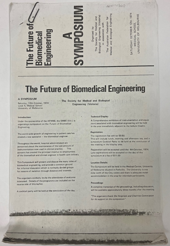 Document: The Future of Biomedical Engineering Symposium ; 1974; AR ...