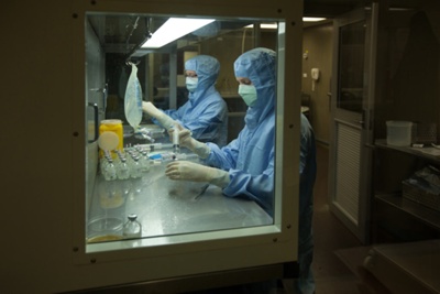 Interior: Two staff members working in the Cytology Laboratory; 2012 ...