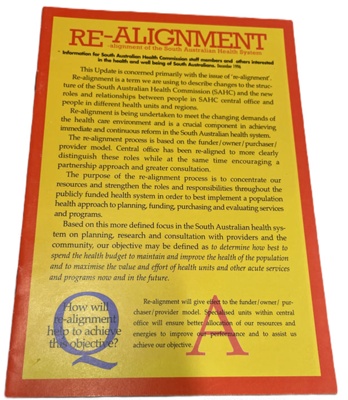 Booklet: Realignment - Information for South Australian Health ...