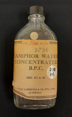 Chemical: Camphor Water Concentrated; Fred Lawrence & Co. Pty. Ltd ...