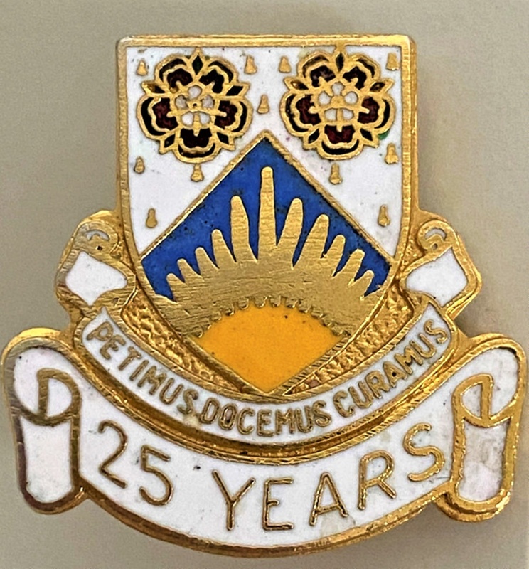 Badge: TQEH 25 Years Shield and Motto; AR#15864 | eHive