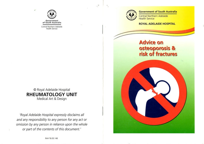 Booklet: Advice on Osteoporosis and Risk of Fractures; 2005; AR#3155 ...