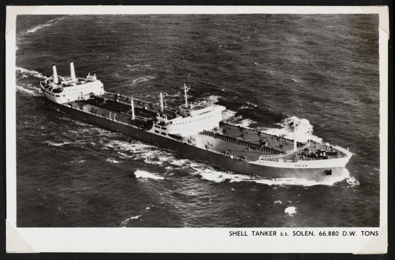 The tanker S.S. 'Solen' at sea.; Unknown; 1900-1950; 14989.139 | eHive