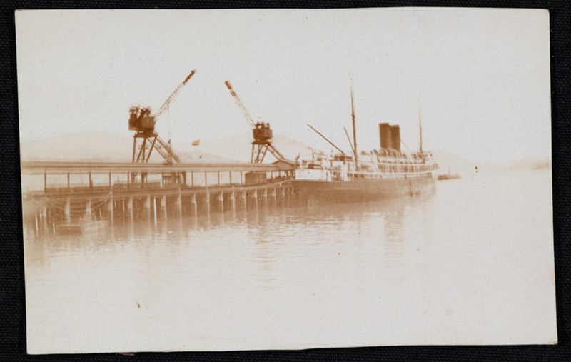 The ferry S.S. 'Maori' at wharf.; Unknown; 1900-1950; 9693.1 | eHive