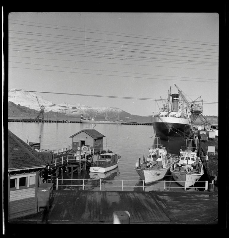 The 'Dunedin Star', three launches and the H.M.N.Z.S. 'Tarapunga'(?) in ...