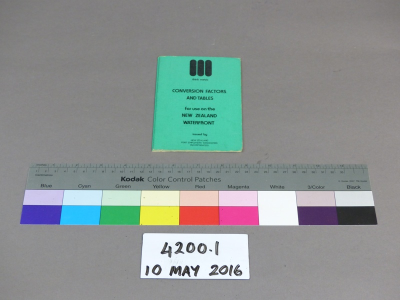 Conversion booklet; Unknown; Unknown; 4200.1 | eHive