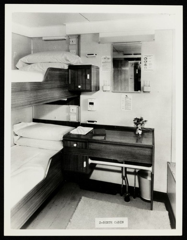 Interior of 'Wahine', a two berth cabin.; Unknown; 1950-2000; 14745.1 ...